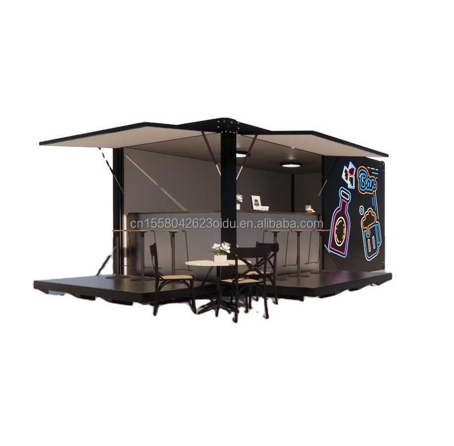 Galvanized Steel Bending 180g Frame Modern 10ft Container Bar Food Shop ...
