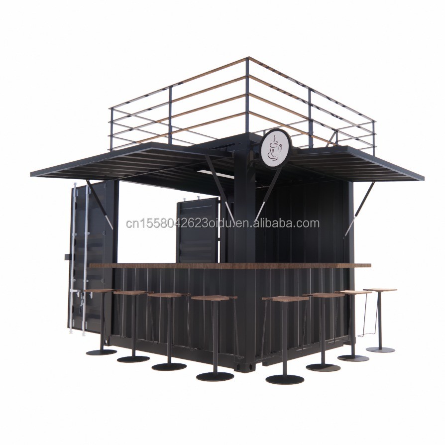 Mini 10ft Pop-up Store Sturdy Steel Frame Container Bar Stall with ...