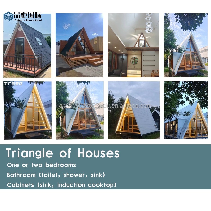 2024 Prefabricated Triangle Houses with Bedrooms Bathrooms and Aluminum ...