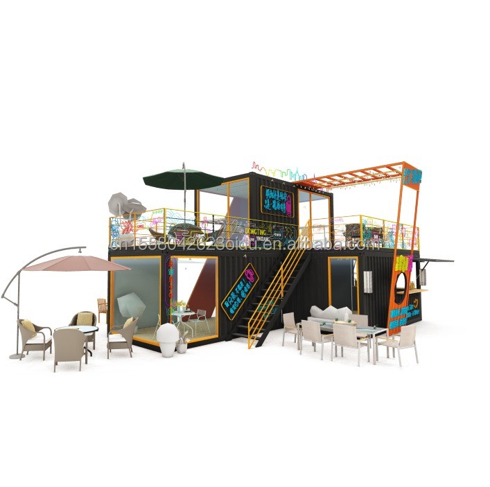 Modified 20 Foot 40 Foot Prefab Shipping Container Pop Up Coffee Shop ...