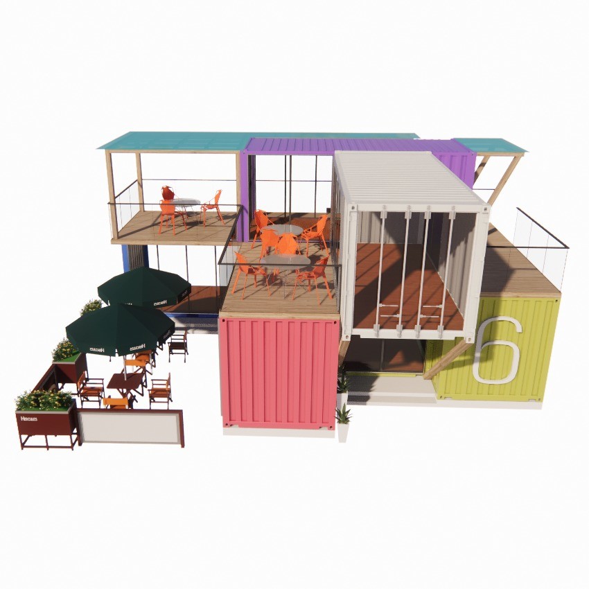 Easy Assembly and Disassembly 20ft/40ft Modular Prefab Storage Shipping ...