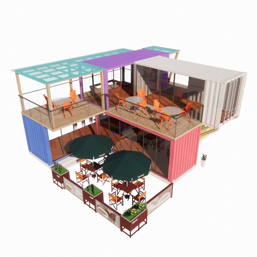 Easy Assembly and Disassembly 20ft/40ft Modular Prefab Storage Shipping ...