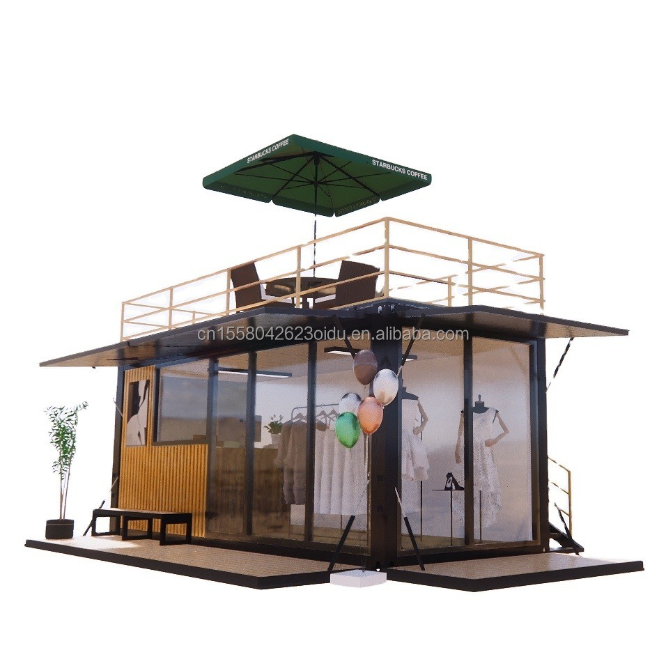 Supermarket Prefabricated Container Store for Family Coffee Bar in ...