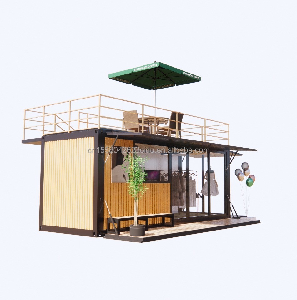 Supermarket Prefabricated Container Store for Family Coffee Bar in ...