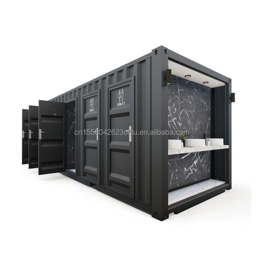 Steel Public Restrooms Flat Pack Customized Modern Design Prefab ...